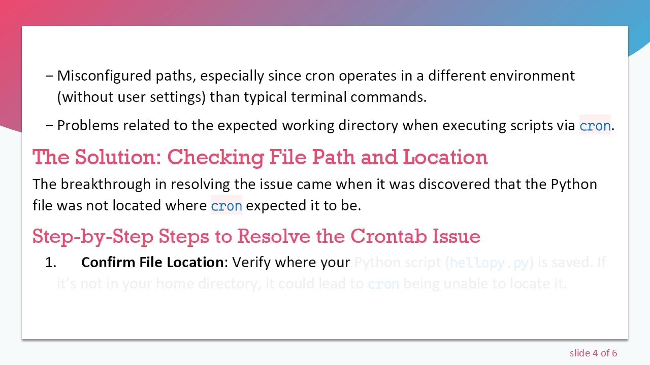 Solving the Crontab Issue: How to Run Python Scripts on Mac OS