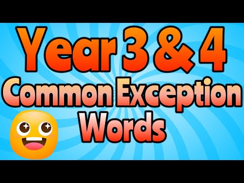 YEAR 3 & 4 COMMON EXCEPTION WORDS | Sight words | Miss Ellis 🥰 #year3 #year4