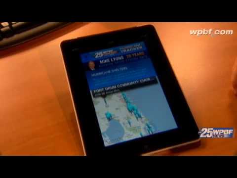 Mike Lyons Shows Off The WPBF 25 Hurricane Tracker App