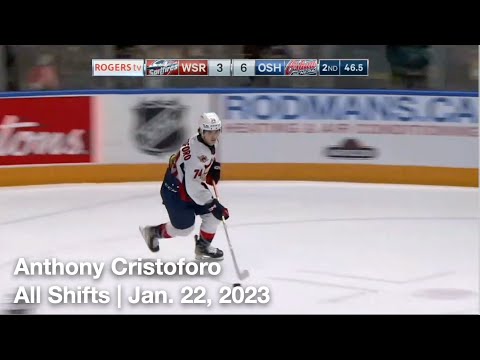 Anthony Cristoforo (WSR74) | All Shifts | Windsor Spitfires vs. Oshawa Generals (OHL) | 1 22 2023