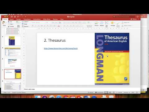 Collocation, Thesaurus, Academic Word List