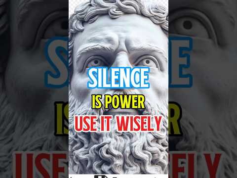 4 Times Silence Speaks Louder Than Words #stoicwisdom #stoicism #dailystoic #stoic #mindset #quotes