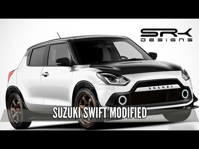 Maruti Swift White Modified