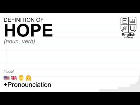 HOPE meaning, definition & pronunciation | What is HOPE? | How to say HOPE