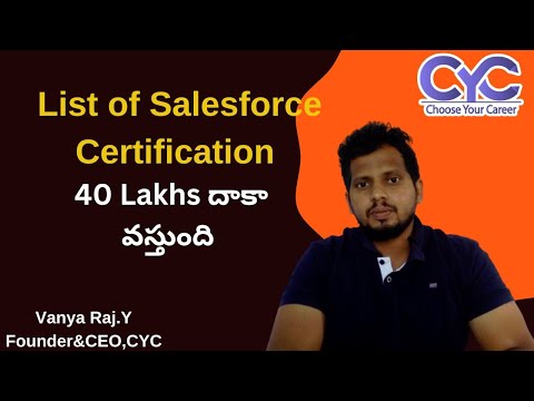 List of Salesforce Certification | salesforce coaching in hyderabad with placement | CYC | Vanya Raj