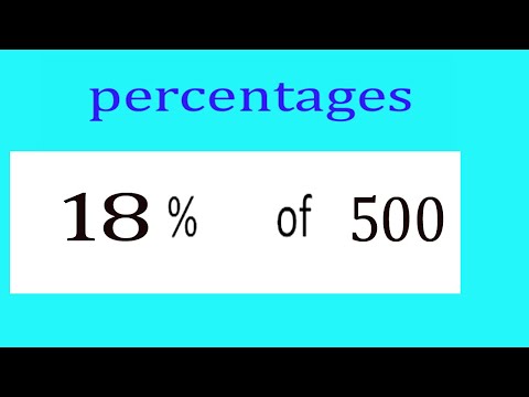 Percentages 18 Percentage(%) of 500