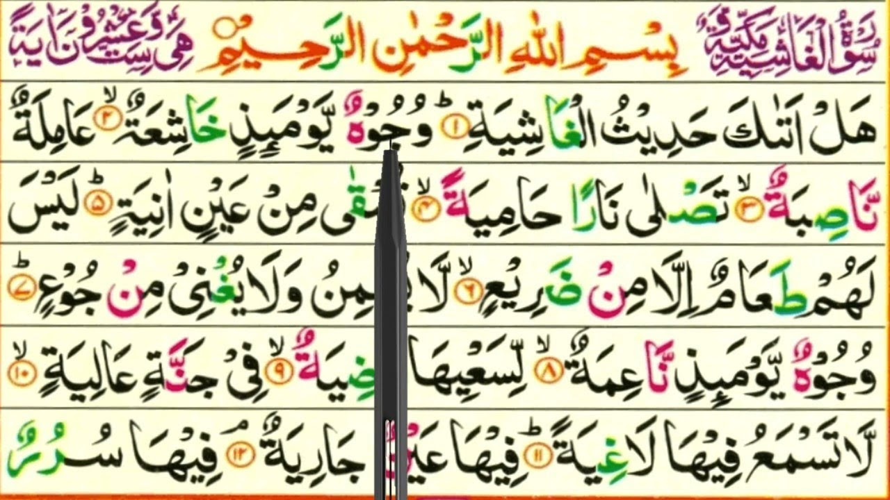 Surah Al Ghashiya Full By Hafiz Inam With Arabic Text 88 سورۃ