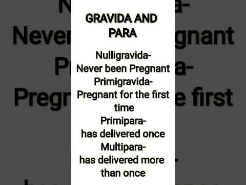 Gravida and Para#medical #nursing