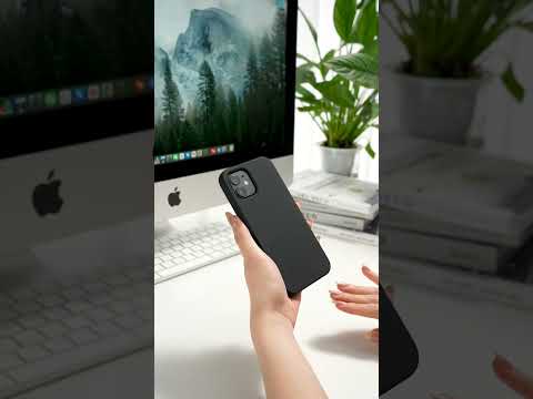 Apple iPhone 12 | ORNARTO: Silicone Case in Classic Black for iPhone 12 🖤📱