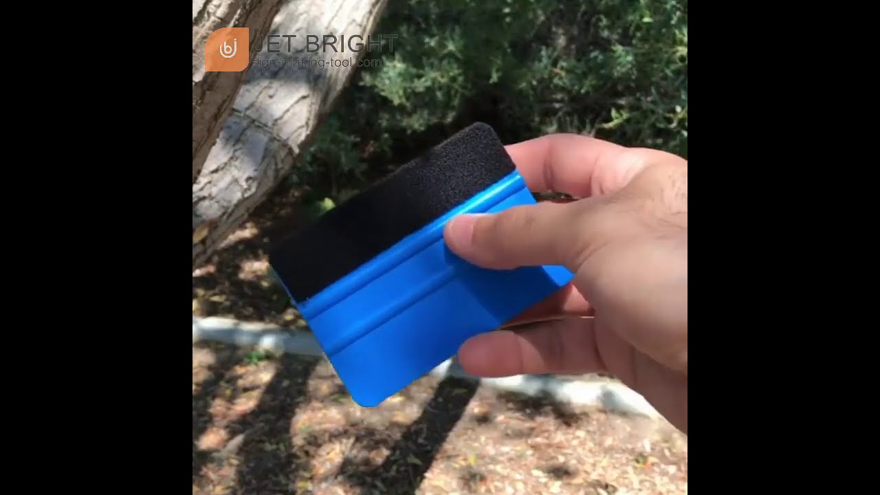 JET BRIGHT Felt Blue Vinyl Squeegee