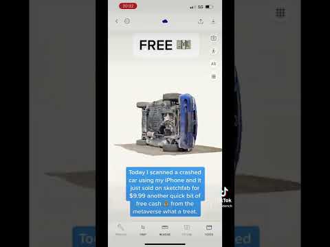 #3d model just sold #iphone #photogrammetry scanned uploaded to @sketchfab #carcrash