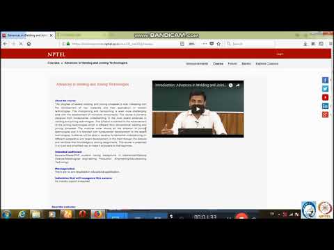 NPTEL online course registration YouTube 720p