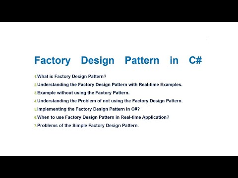 Factory Design Pattern in C# with Examples