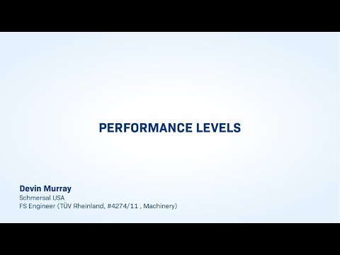 Schmersal on Machine Safety: Performance Levels