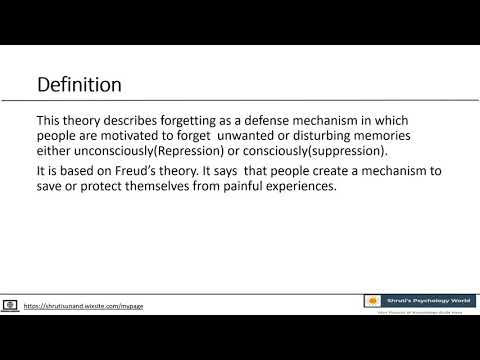 Motivated Forgetting - Theory of Forgetting