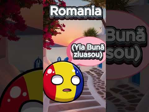 "How People Say Hello in Every Country 🌍" #shorts #countryballs