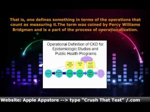 College Psychology - Operational Definition