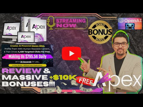 APEX Review⚡📲Create AI-Powered Money Sites Prefilled With Insane Content💻⚡Get FREE +350 Bonuses💲💰💸