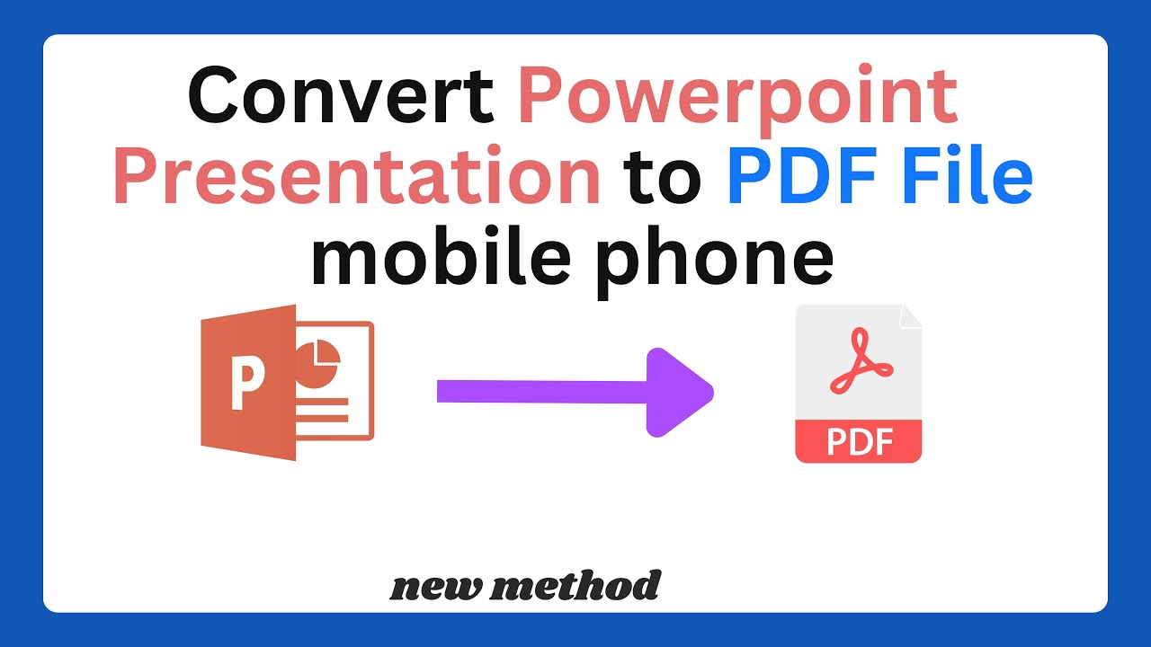 How to Convert Powerpoint Presentation to PDF File | Convert Powerpoint Presentation to PDF file