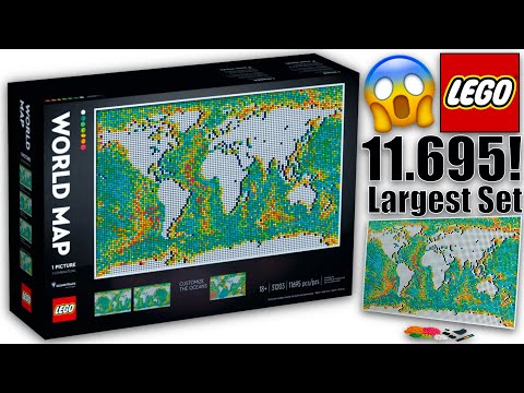 The New World's Largest Lego Set! - Lego Art World Map - 11K Pieces!