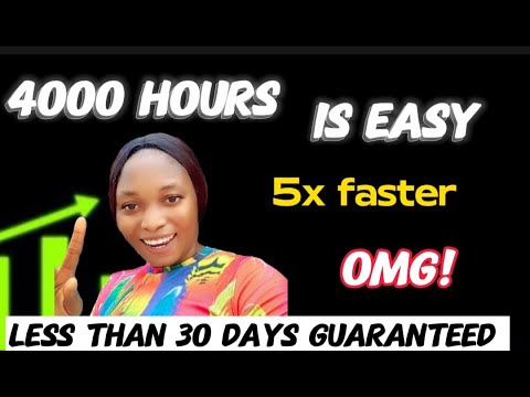 How I Got 4000 YouTube Watch Hours In 30 days