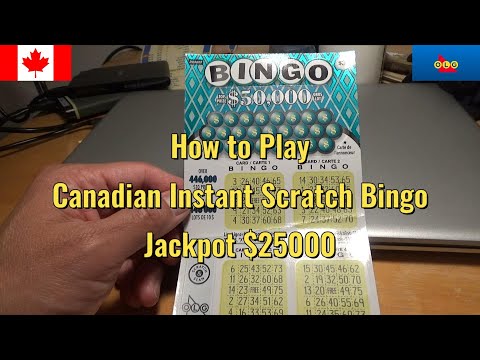 How to Play Canadian Instant Scratch Bingo Jackpot $50,000 #canada #scratch #lottery