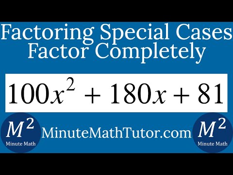 Factor 100x^2+180x+81