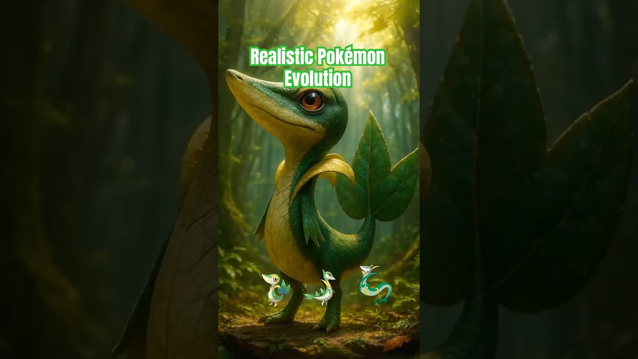 Realistic Pokémon Evolution | Pokédex No.495~497 🌿🐍 (Snivy → Servine → Serperior Line)