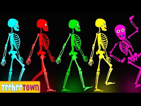 Five Skeletons Were Riding On A Bus | Spooky Songs For Kids | TeeHee Town