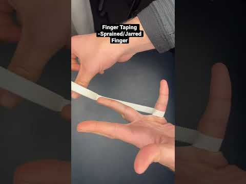 Finger Taping - Sprained/ Jarred Finger #taping #physicaltherapy #strapping #sporttape #sportstaping
