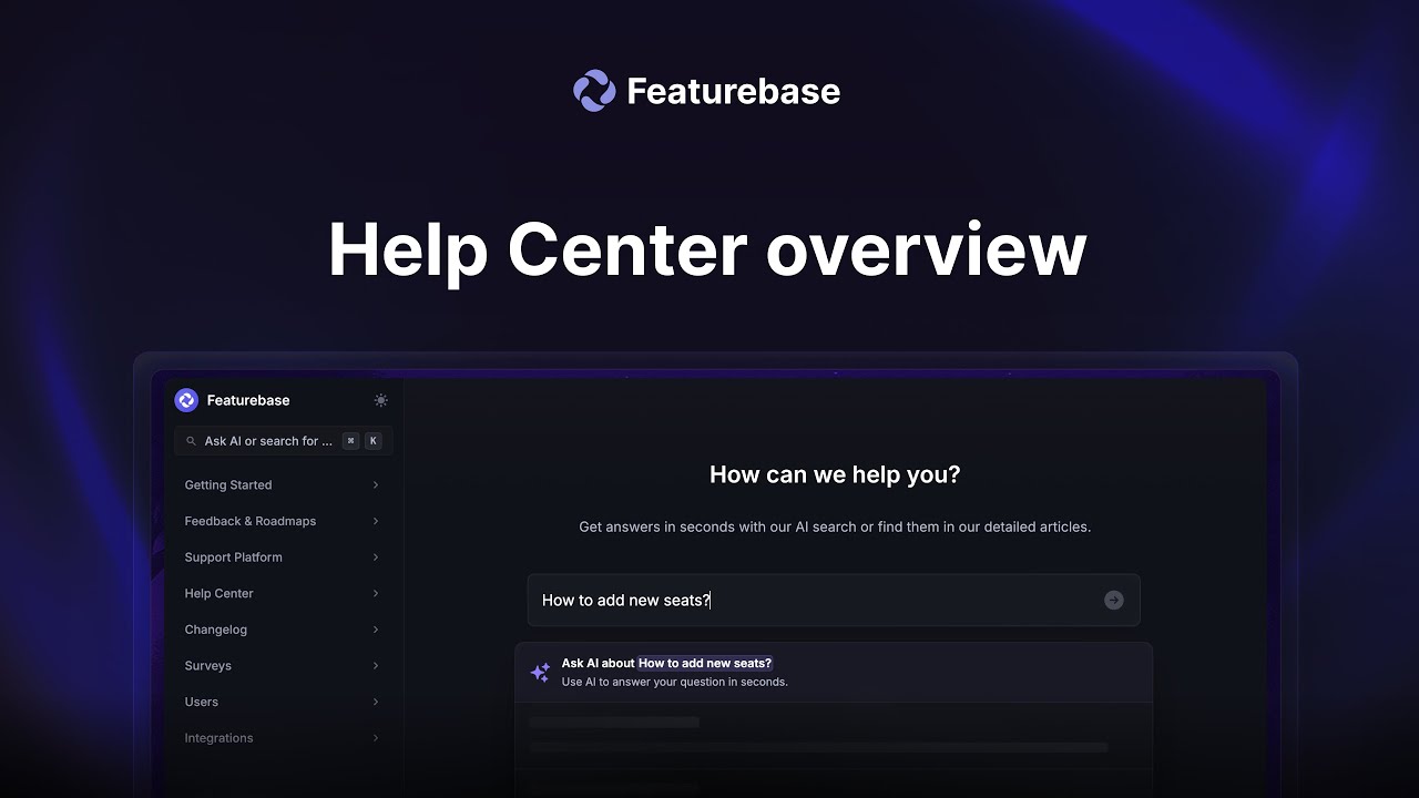 Featurebase | Introduction to Help Center