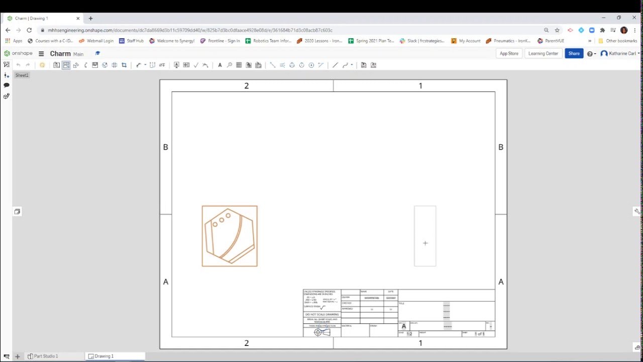 OnShape   Creating a Multiview Drawing