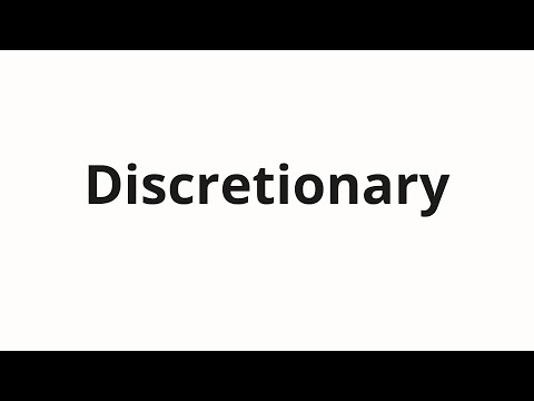 How to pronounce Discretionary