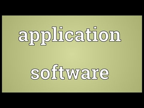 Application software Meaning
