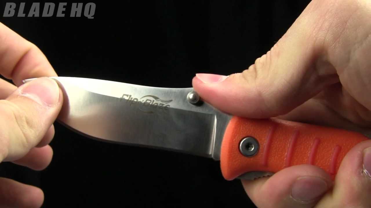 Outdoor Edge Flip n' Zip Lockback Knife Double Blade Blaze Orange (3.5 ...