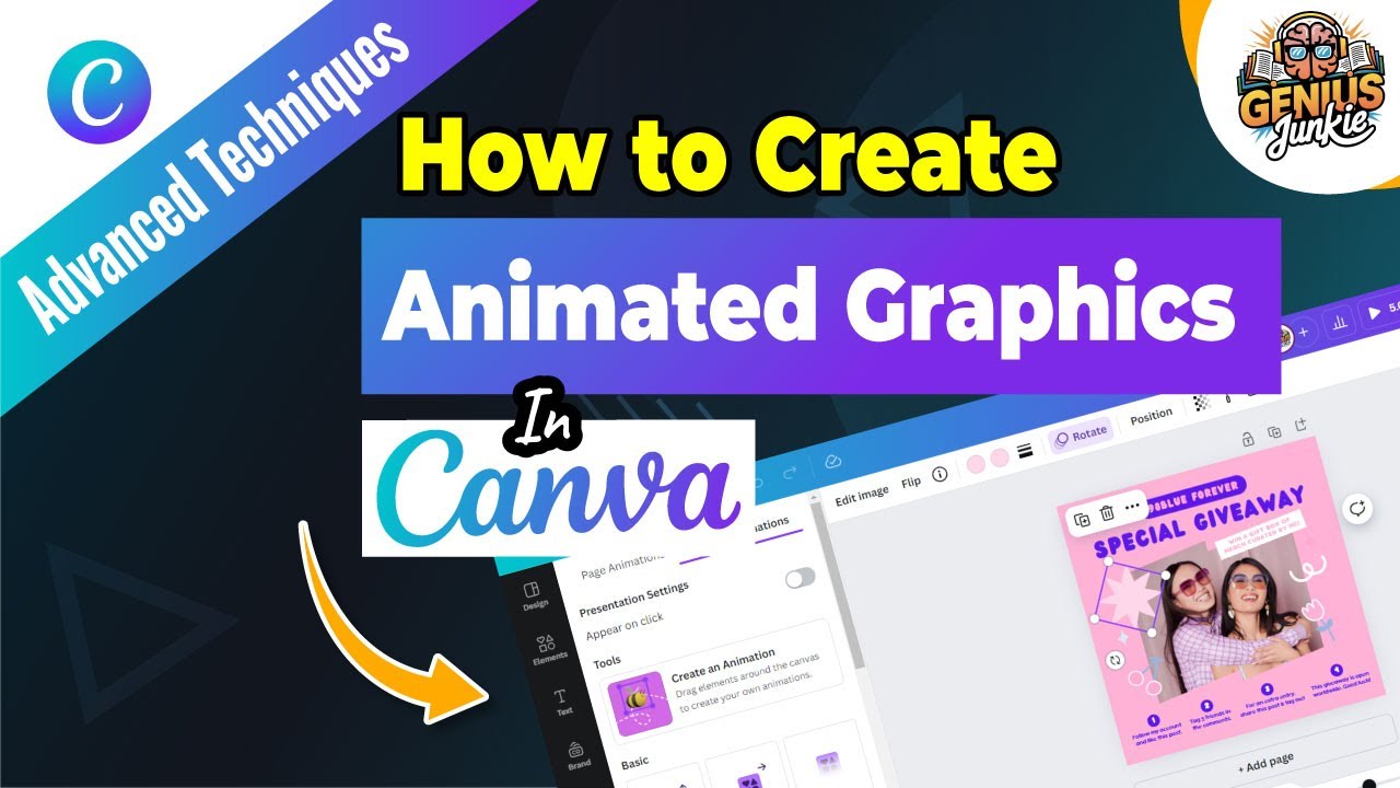 How to Create Stunning Animated Graphics in Canva Step by Step Tutorial | Genius Junkie