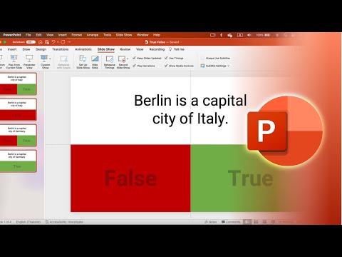 True or False Question Free PowerPoint Template and Tutorial