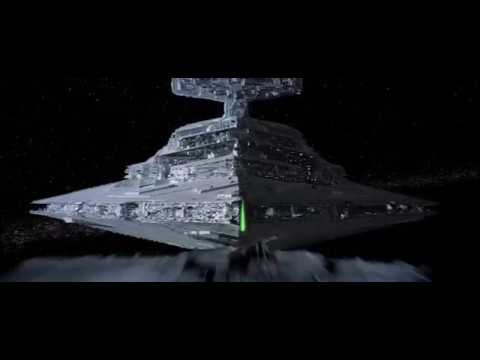Asteroid vaporization by Imperial Star Destroyer light-turbolaser-artillery