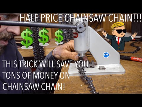 Half Priced Chainsaw Chain!!! How to make your own loops of Chainsaw Chain