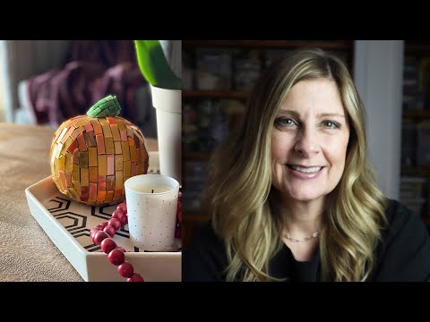 DIY MOSAIC PUMPKIN For Your Fall Tablescape | 4 Types of Glass and NO grout! Easy!