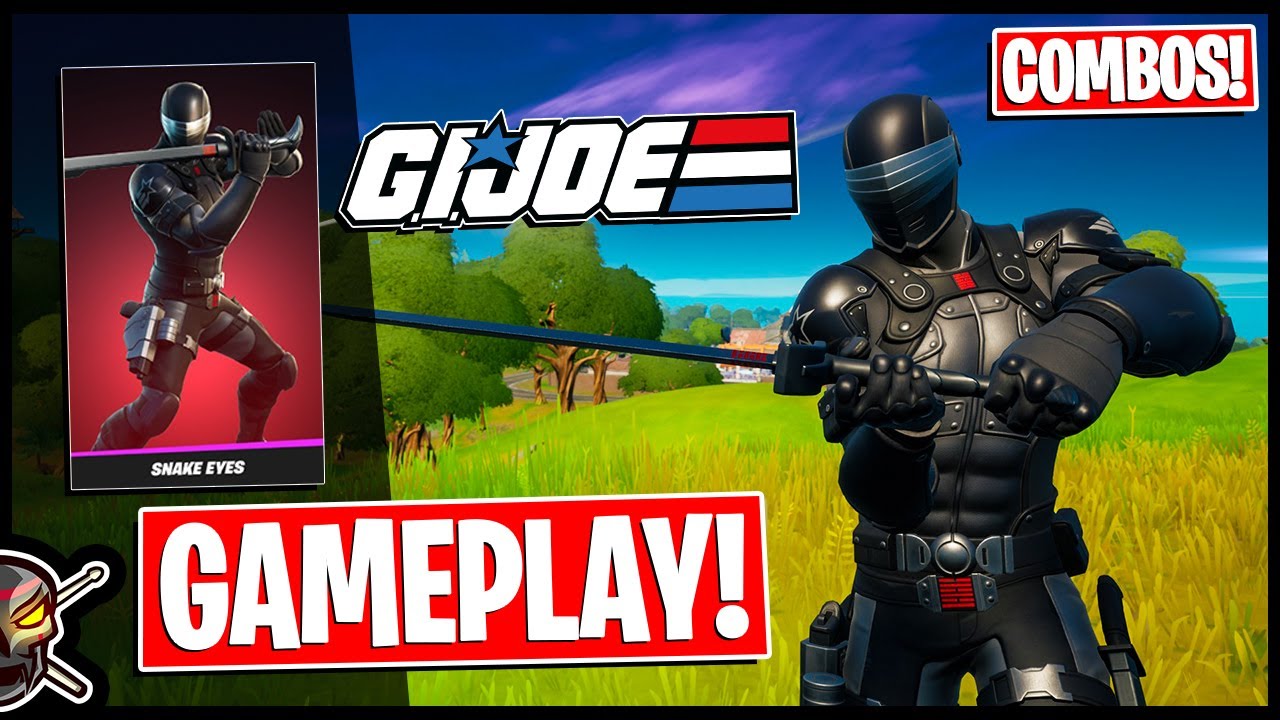 SNAKE EYES Skin Review! G.I. Joe Collab! (Fortnite Battle Royale)