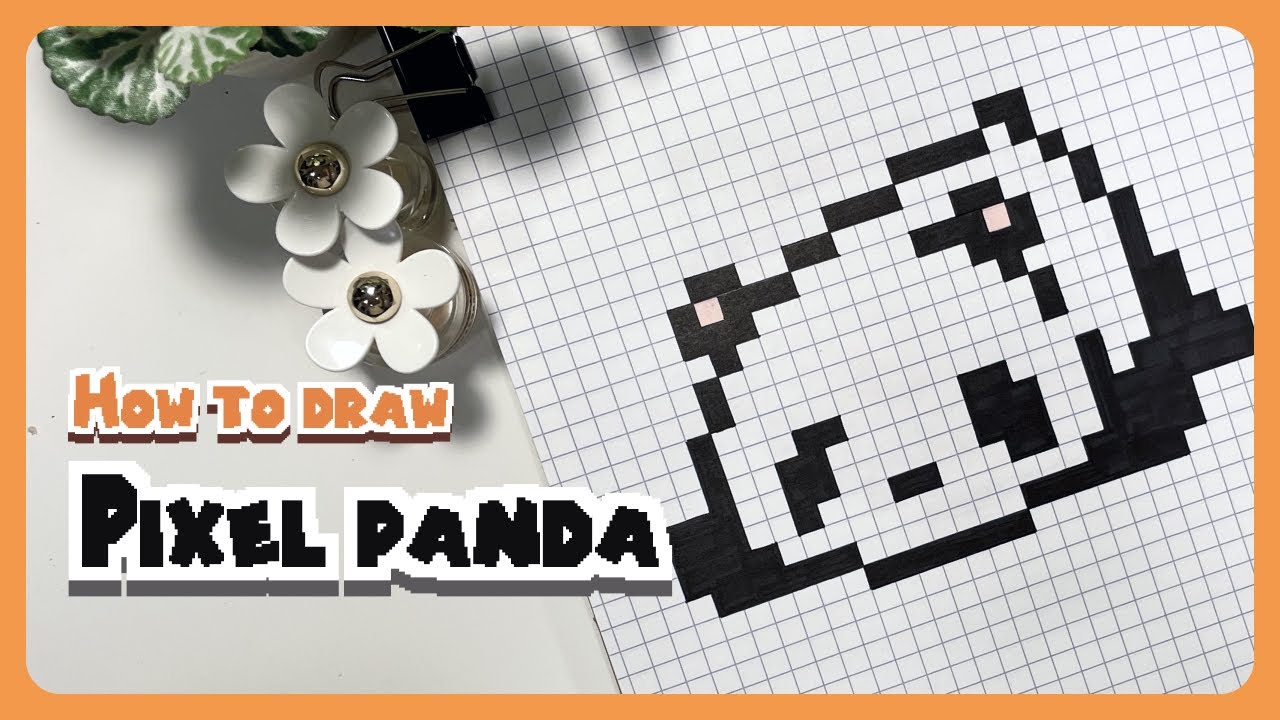 Handmade Pixel Art - How to Draw a Cute Panda
