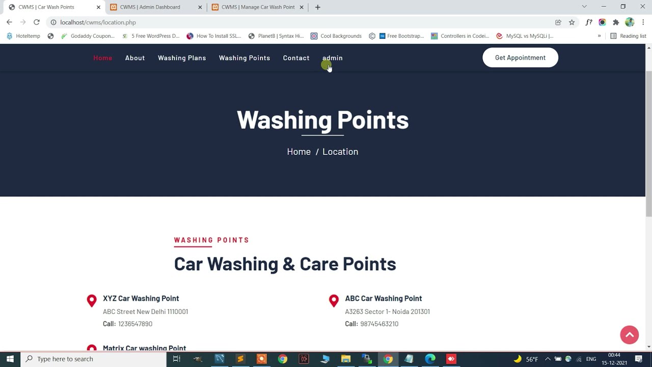 Car Washing Management System using PHP and MySQL | PHPGurukul