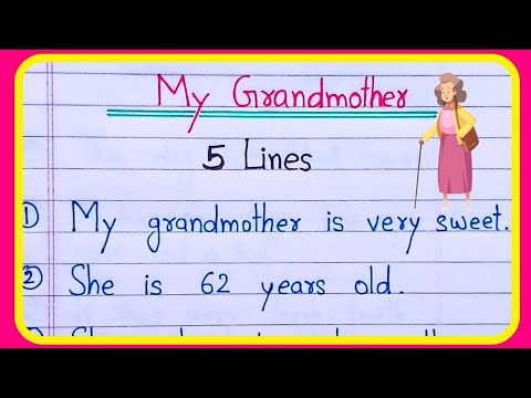 My grandmother 5 lines | 5 lines on my grandmother in English | My grandmother short essay