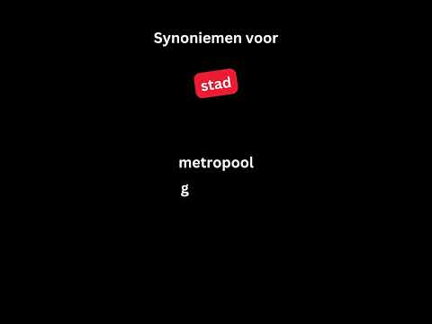 Synoniemen voor metropool