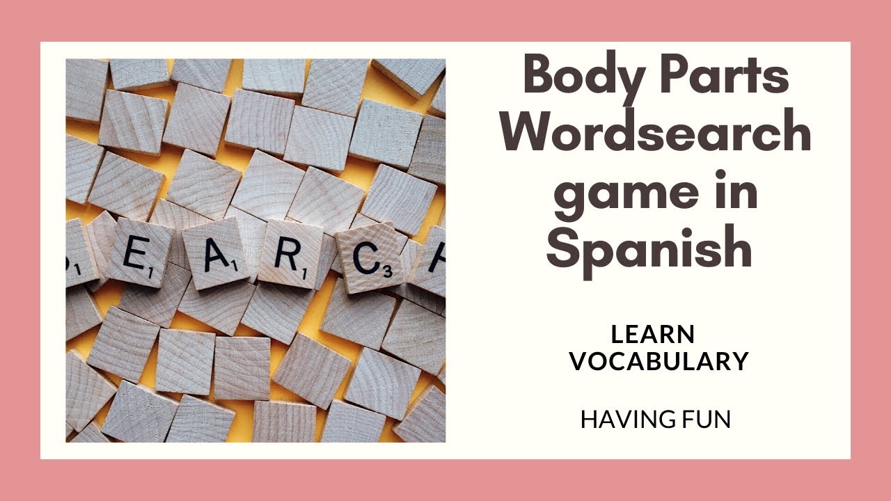 Body Parts Wordsearch in Spanish