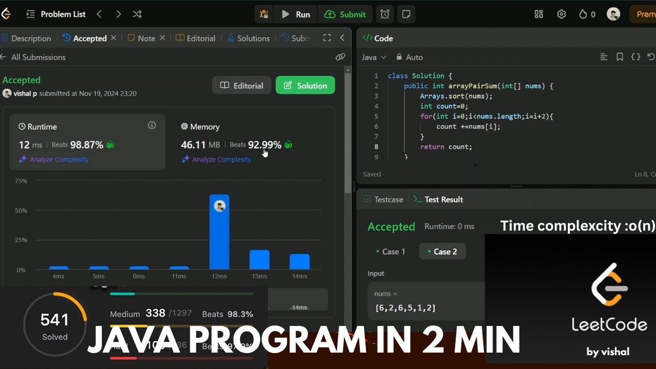 LeetCode #561: Array Partition I (Java) -  A Simple Trick in 2 minutes