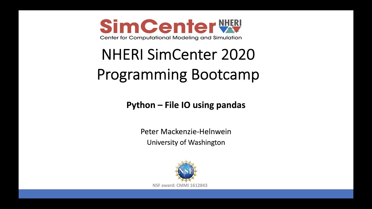 Python Quickstart Tutorial: File IO using pandas