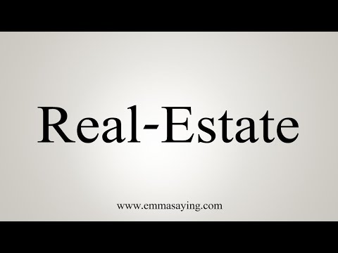 How To Say Real-Estate