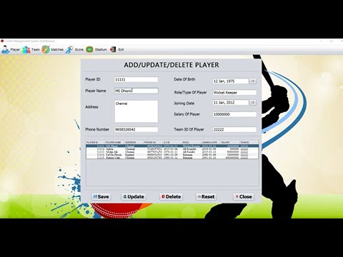 GitHub - amarjeet2kr/Cricket-Management-System: Cricket Database ...